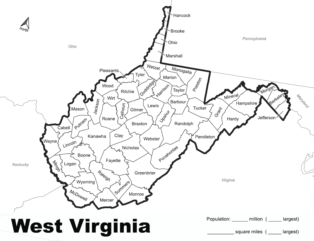 West Virginia - StateMaps.net
